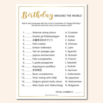 Birthday around the world - OhSoFestiveStudio