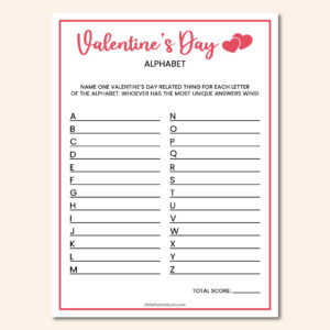 Valentine's Day alphabet game - OhSoFestiveStudio
