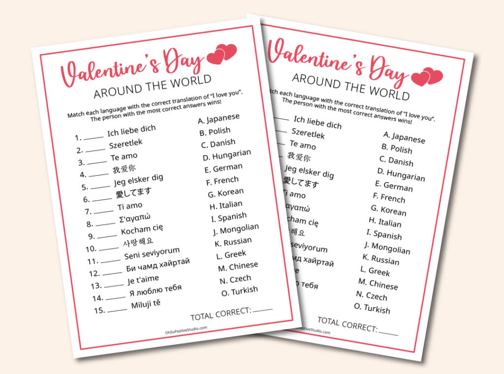 Valentine's Day around the world - OhSoFestiveStudio