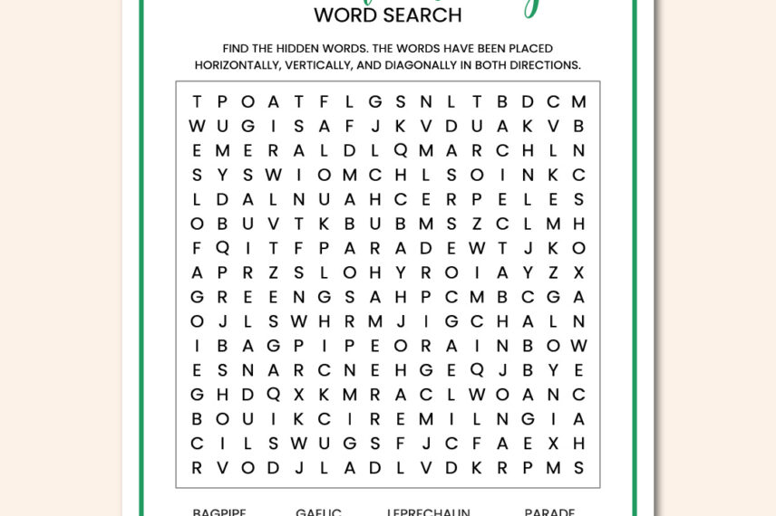 St. Patrick's Day alphabet game - OhSoFestiveStudio