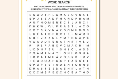 Graduation word scramble - OhSoFestiveStudio