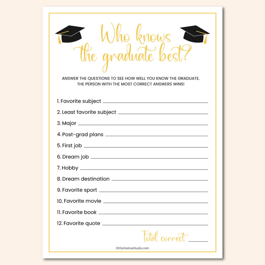 Graduation word scramble - OhSoFestiveStudio